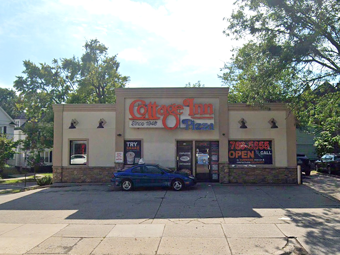 The Cottage Inn: Feeding Ann Arbor's brightest minds since 1948. If these walls could talk, they'd probably ask for another slice.