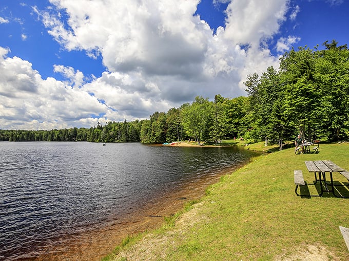 Mother Nature's own infinity pool. This serene lake view is better than any five-star resort &ndash; and the dress code is much more relaxed.