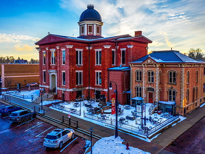 Woodstock's town square: Where "Groundhog Day" meets groundbreaking charm. Bill Murray not included, but the d&eacute;j&agrave; vu is complimentary.