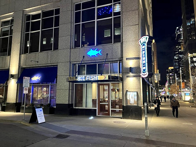 Refuel your taste buds in style! This chic fish stop is like finding a luxury liner on your road trip adventure.