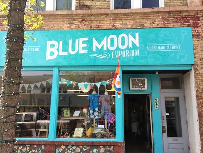 Handmade heaven! Blue Moon's window display is a kaleidoscope of local talent that'll make your inner artist swoon.