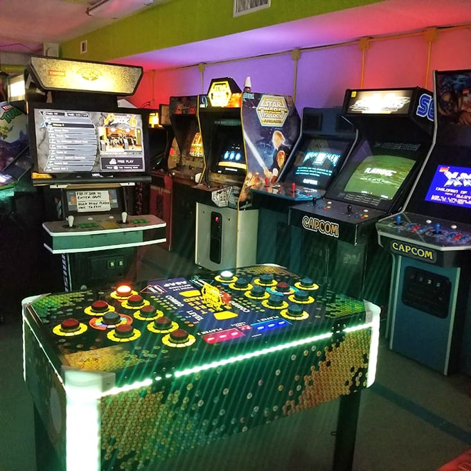 Highway to the nostalgia zone! This bodacious arcade is worth burning some rubber for.