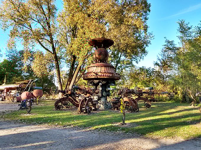 Roads? Where we're going, we don't need roads! Pull over for a glimpse into Dr. Evermor's fantastical future.