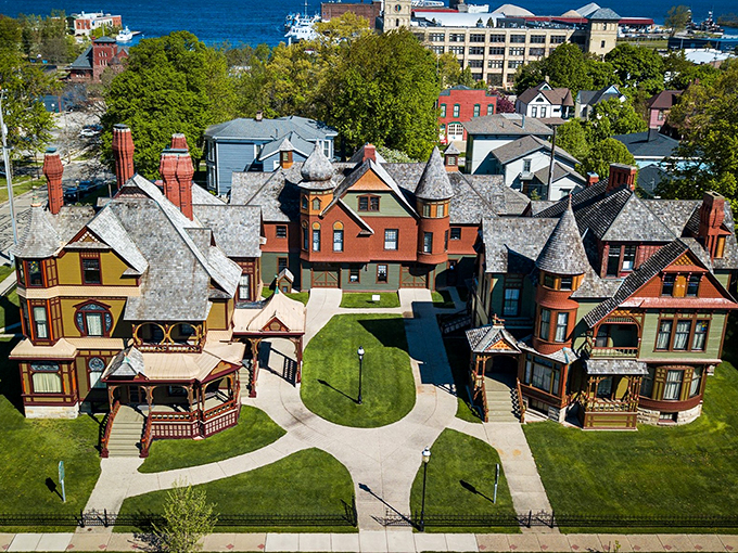 Red and white done right! The Hackley and Hume houses prove that lumber barons had an eye for more than just trees.