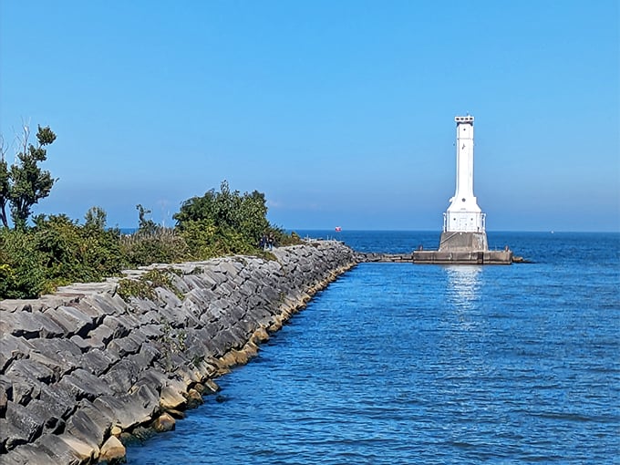 Standing tall and sleek, Huron's lighthouse is like the Empire State Building of the Great Lakes. Minus the King Kong drama, of course.