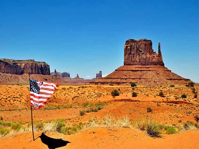 Nature's skyscrapers: Towering mesas pierce the sky, creating a skyline that puts New York City to shame.