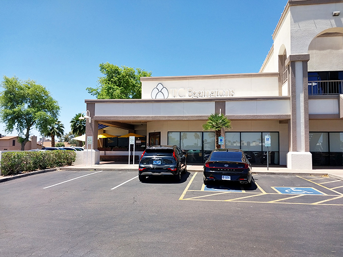 Navigate to nirvana, sunny-side up. This unassuming spot is the breakfast oasis in your desert of chain restaurants.