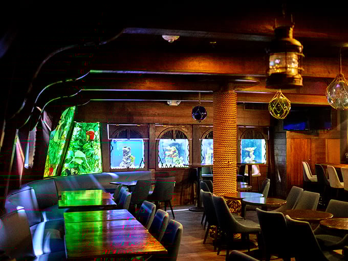 Dive into this nautical nightspot where the drinks are strong and the mermaids are stronger. Poseidon approved!