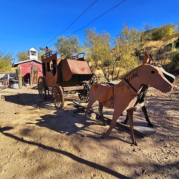 Saddle up to the bar on actual saddles. It's like riding into the sunset, but with better drinks!