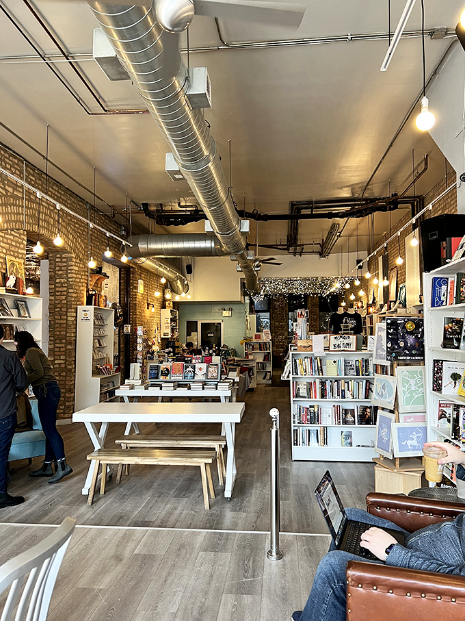 "Navigate through novels and lattes at Volumes. It's a rest stop where Hemingway meets espresso."