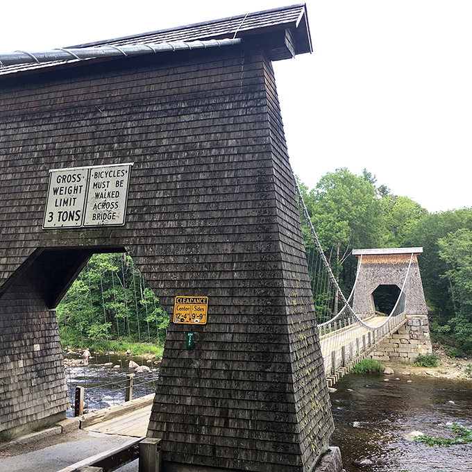 Spider-Man would approve of this web-like crossing. It's a bridge that's more air than matter, but all charm.