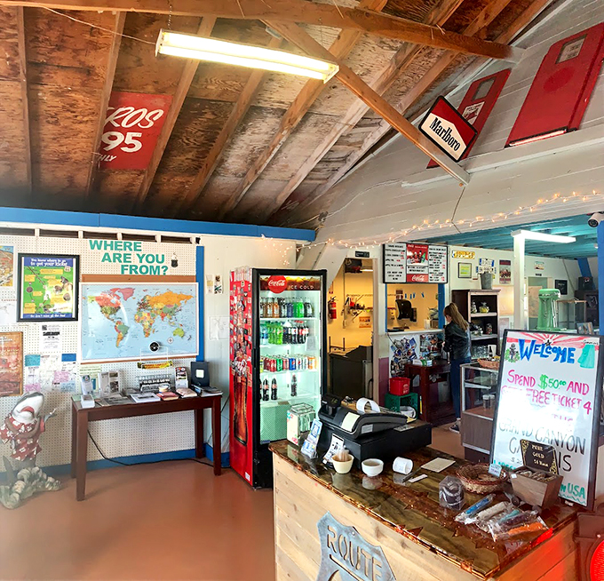 At this counter, you're not just ordering food – you're stepping into a time machine. With a side of fries, please!