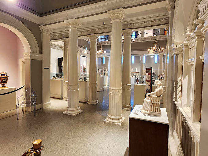 Columns, arches, and enough antiques to make your grandma swoon. It's like a fancy obstacle course for history buffs!