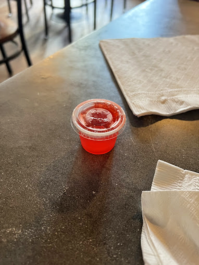 Free Jell-O shot? Don't mind if I do! It's like finding an extra fry at the bottom of the bag, but way more exciting.