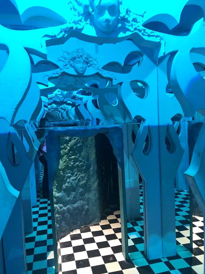 "Mirror, mirror, on the wall, who's the most perplexed of them all?" This kaleidoscopic chamber will have you questioning reality.
