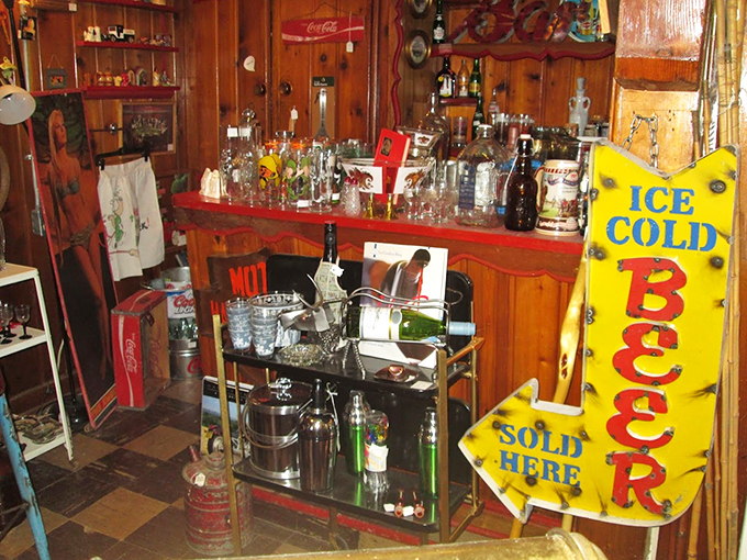 Cheers to yesteryear! This eclectic collection of vintage barware is ready to serve up some Mad Men-style cocktail hour nostalgia.