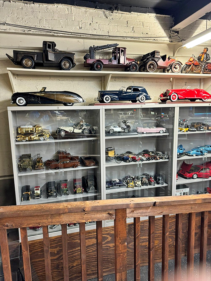 Honey, I shrunk the cars! This miniature motorhead's paradise proves good things come in small packages. Start 'em young, I always say!