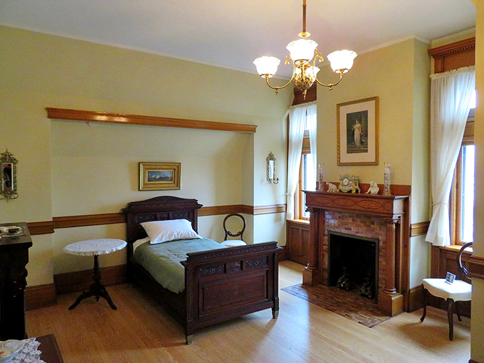 Sweet dreams are made of this! A bedroom fit for royalty, or at least someone who struck liquid gold in the form of beer.