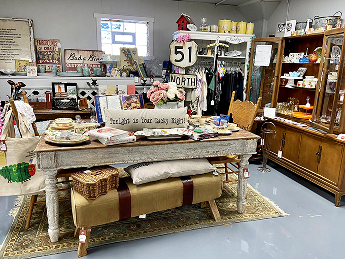 Who needs a time machine when you've got this booth? It's a portal to simpler times, complete with knick-knacks your grandma would love.