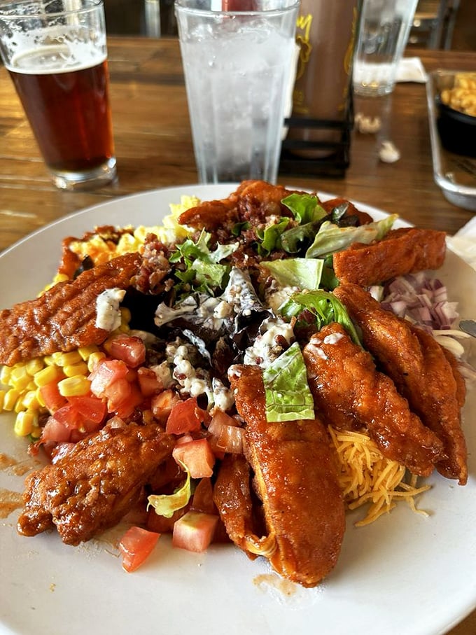 Who says salads can't be exciting? This Buffalo Cobb is like the Avengers of salads &ndash; each ingredient a superhero of flavor.