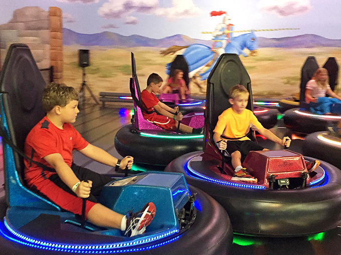 Buckle up for a wild ride! These bumper cars are the perfect way to work out family disagreements. Who needs therapy when you have rubber bumpers?