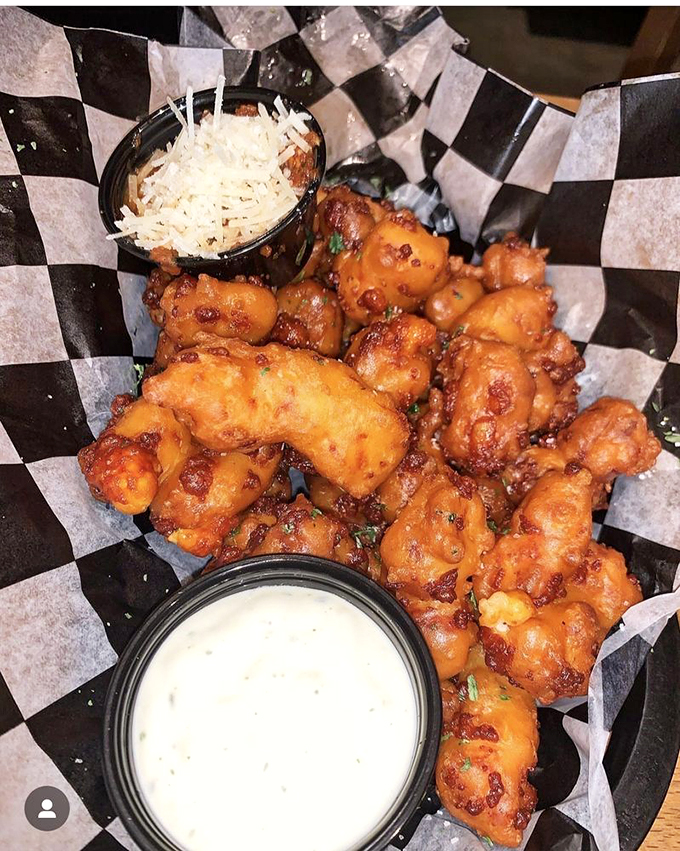 Cheese curds: The unsung heroes of bar food. Crispy on the outside, gooey on the inside, and 100% irresistible.