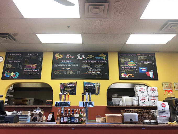 The menu board: where dreams are made and diets go to die. But hey, life's too short to count calories when there's pizza this good!