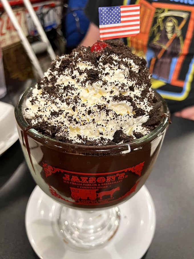 Cookies and cream taken to new heights! This Oreo sundae is like a black-and-white movie, but with a much sweeter ending.