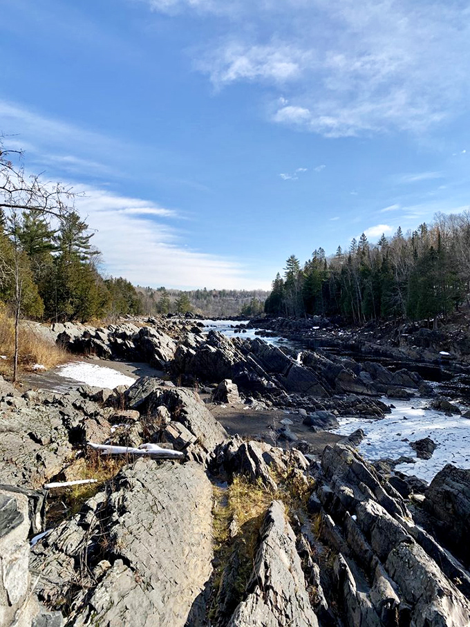 Nature's own Tetris game. These rocks look like they've been perfectly stacked by a giant with OCD.