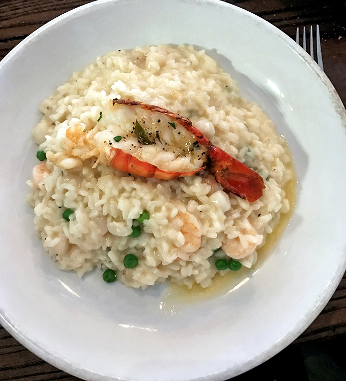 Seafood risotto that would make Poseidon himself jealous. It's an ocean of flavor in every forkful.