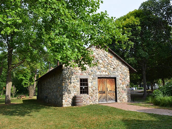 If these stones could talk... This rustic beauty has weathered centuries of Michigan winters. It's like a cozy sweater, but for buildings.