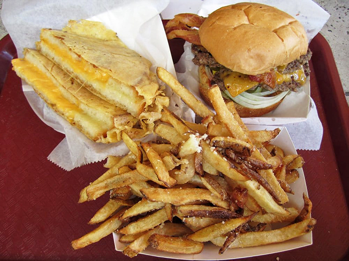 A burger so good it'll make you forget your own name, paired with fries that could start a cult following.