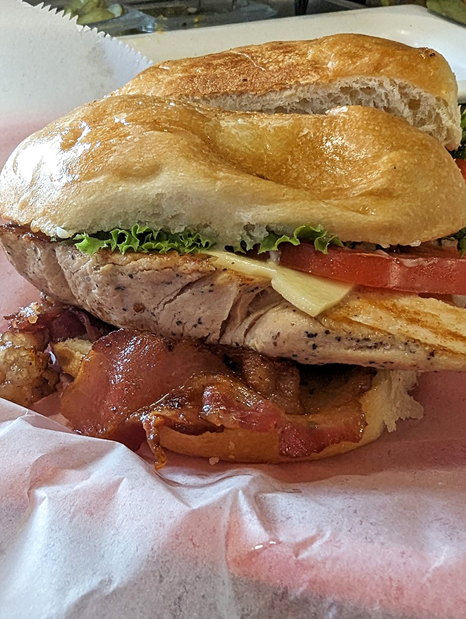 Who knew poultry could be so photogenic? This chicken sandwich is ready for its close-up, Mr. DeMille.