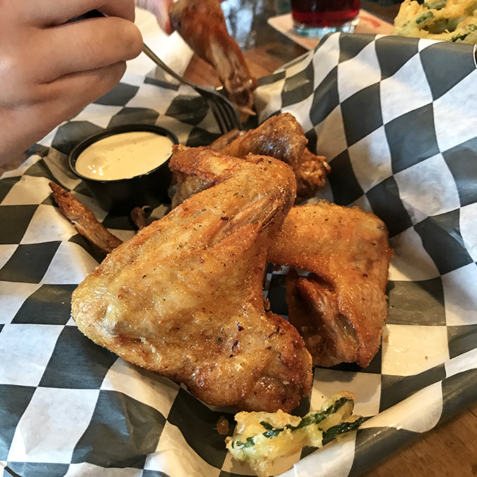 Wings so good, they'll make you forget about maple syrup for a minute. Crispy, saucy, and paired with a cool dip – it's finger-lickin' fantastic!