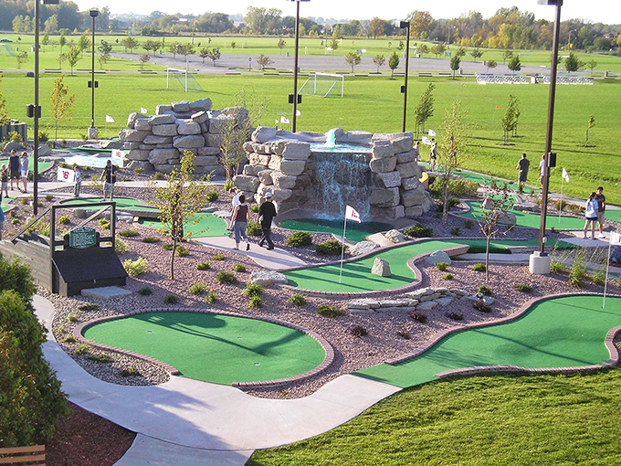 Fore! Or is it five? This mini-golf course is where Tiger Woods meets Alice in Wonderland for a whimsical 18 holes.