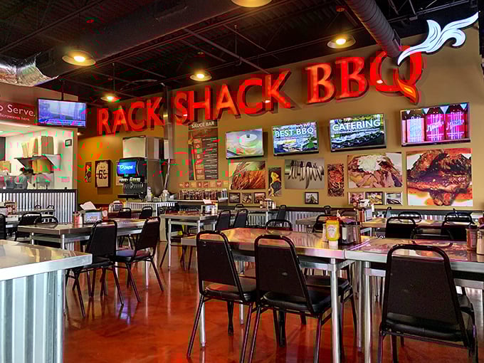 Where the magic happens. This isn't just a dining room; it's a temple dedicated to the art of smoked meats.