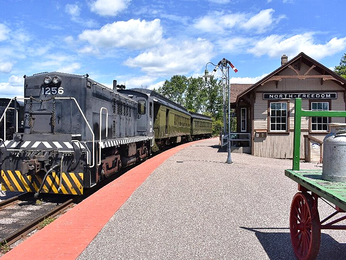 Welcome to North Freedom, where the past pulls into the station daily. All that's missing is a time-traveling DeLorean!