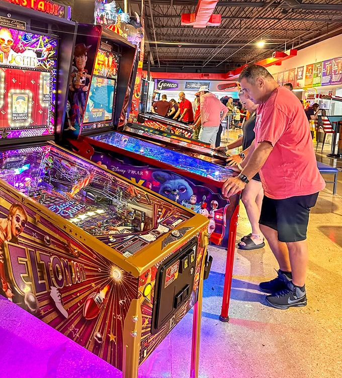 From silver-haired seniors to wide-eyed kids, this arcade proves that the love for pinball knows no age limit. Game on, everyone!