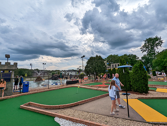 "I've got this, watch me sink it!" Famous last words heard on every hole at Lilli Putt. The struggle is real, but so is the fun.