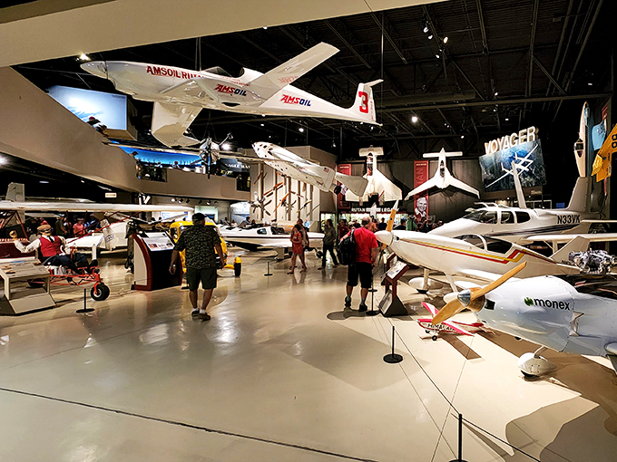 Planes, planes everywhere, but not a seat to squeeze into. This hangar is an AvGeek's paradise.