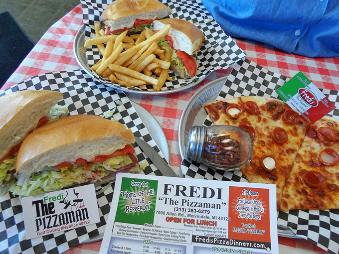 The ultimate power couple! This sandwich and fries combo is like Batman and Robin, if Batman were made of fresh bread and Robin were crispy, golden potatoes.
