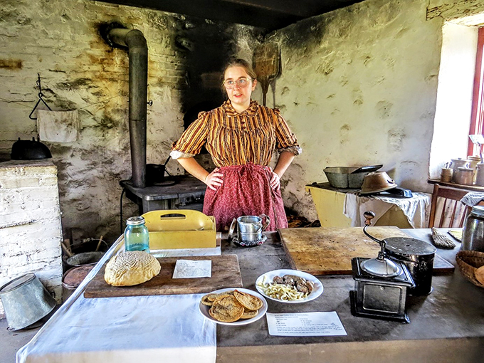Move over, Martha Stewart! This costumed interpreter's got 19th-century homemaking skills that would make a pioneer swoon.