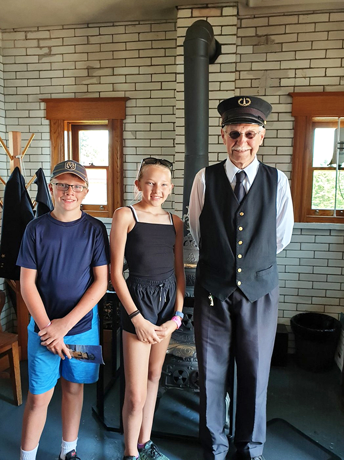 Meet your friendly neighborhood lighthouse keeper! He's got stories that'll make your "day at the office" seem downright dull.