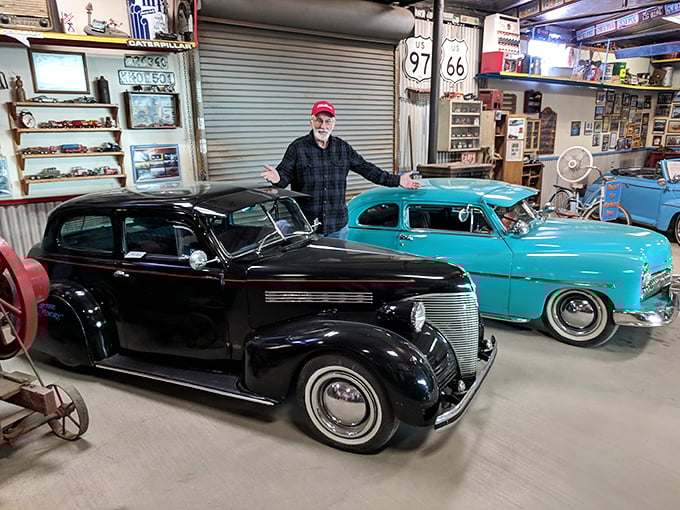 "And here's where we keep the car keys... oh wait, they're life-sized!" Our guide showcases the fruits of painstaking craftsmanship.