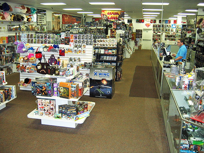 A bird's eye view of nostalgia central. It's like someone took your childhood toy box and turned it into a store.