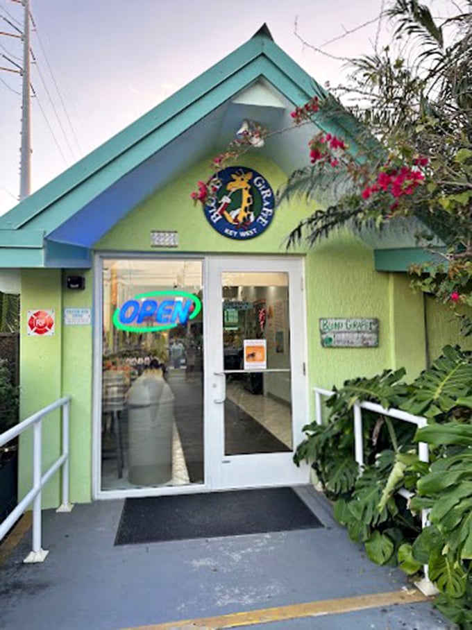 Blond Giraffe exterior: The Blond Giraffe Key Lime Pie Factory: Where dessert dreams come true. It's Willy Wonka's for grown-ups who love citrus!