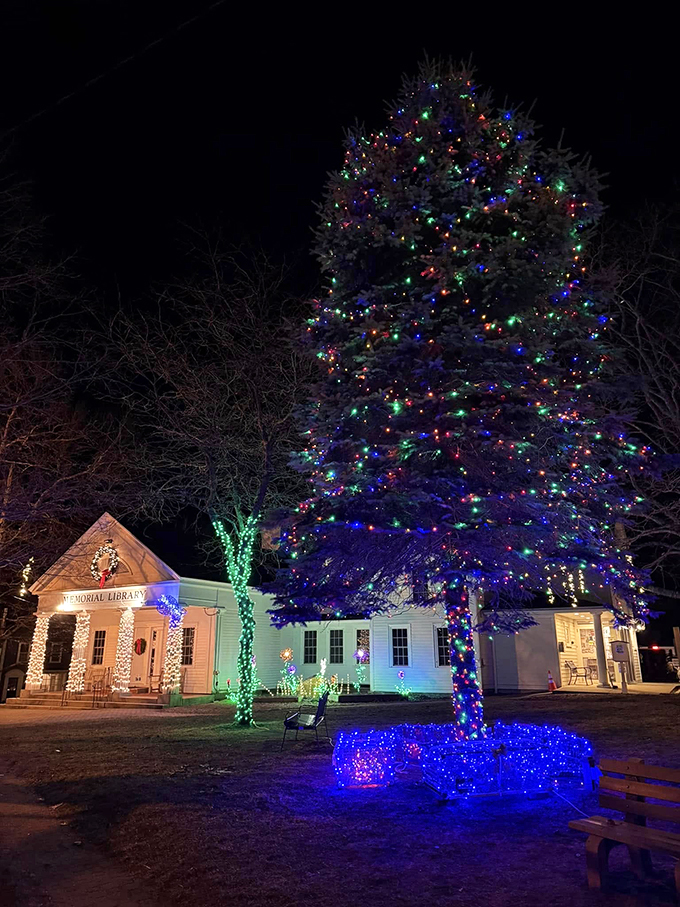 Boothbay Harbor's holiday lights rival the stars, turning the seaside town into a twinkling winter fantasy.