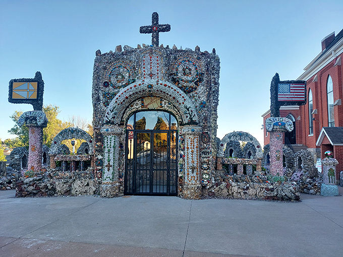 Bedazzled beliefs! The Dickeyville Grotto is where faith meets folk art in a glittering explosion of devotion.
