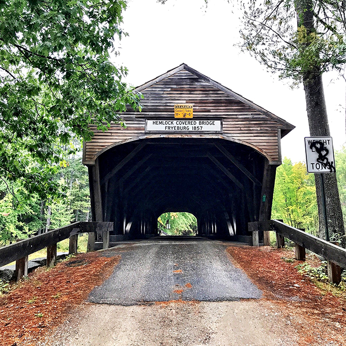 Step into a postcard at this picturesque covered bridge. It's like driving through a slice of 19th-century Maine.