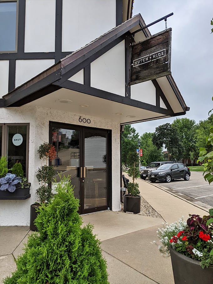 Rustic chic meets Swiss precision at Hutch and Hide. It's like a hug from a very stylish lumberjack.